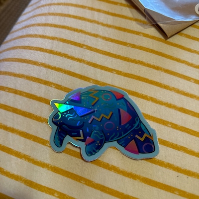 Alien Winking Cat Sticker Glitter Sticker 90's Nostalgia Cat Face ...