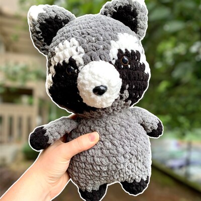 Crochet Pattern Chocho the Raccoon Cute Soft Toy - Etsy