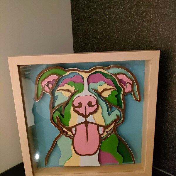 3D Dog Layered SVG/ Colorful Greyhound 3D SVG/ Whippet Dog Pop Art 3D ...