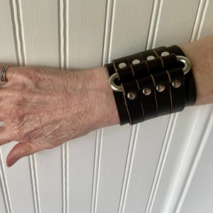 Wide Leather Cuff Band Compatible With Samsung and Other Smart - Etsy