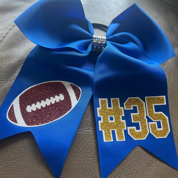 Football Cheer Bow / Cheer Bow / Football Bows / Custom Football Bows ...