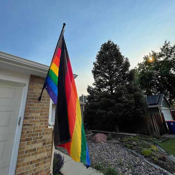 Philadelphia Rainbow Flag, Hand-sewn Inclusive Philly Rainbow Flag ...