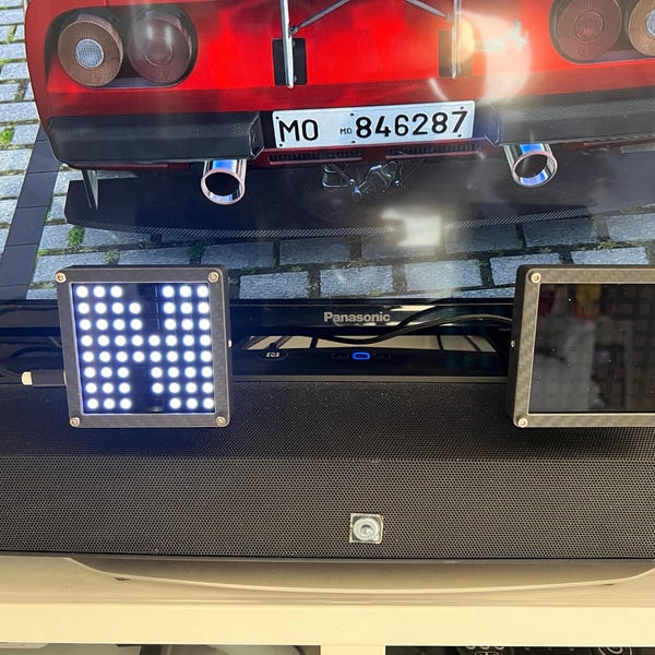 64 LED RGB Matrix for Sim Racing Flags and Gear Indicator - for Simhub ...