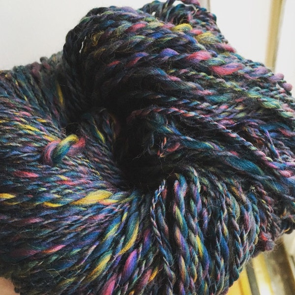 4 Oz of Multi Colored Merino Wool Top Dyed Heather 21.5 Micron Roving ...