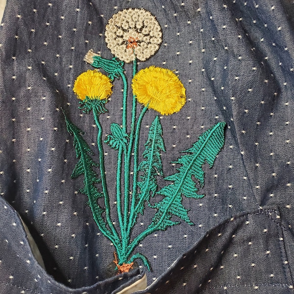 Moks256(p) Dandelion Embroidered Patch - Flower Patch - Etsy