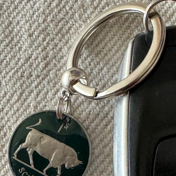Lucky Silver Sixpence Keyring / Old Irish Coin / Greyhound & Harp /1928 ...