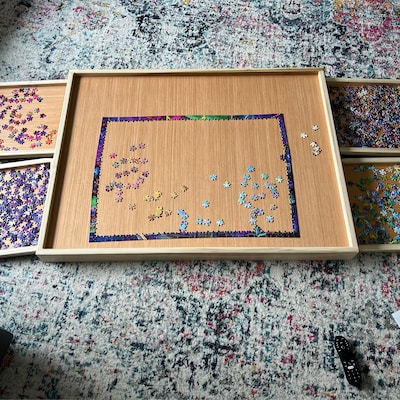Jigsaw Puzzle Board 30 X 40 With Lazy Susan Turntable - Etsy