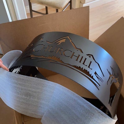 Personalized Fire Pit Rings Fire Pit Custom Fire Pits Outdoor Home ...