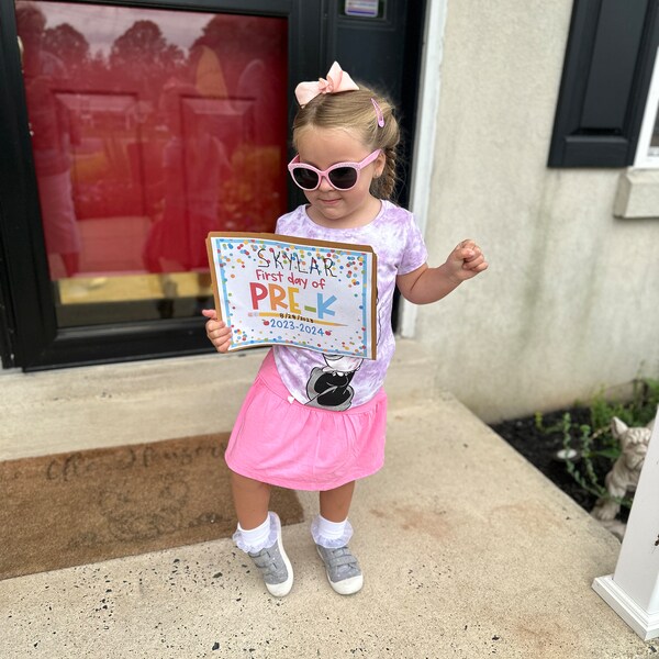 First Day of Pre-k Sign Back to School Printable 1st Day of Pre ...