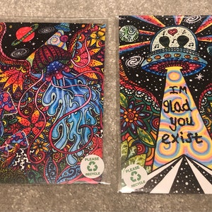 Im Glad You Exist,psychedelic Art Prints, Hippie Art Prints, Trippy Art ...