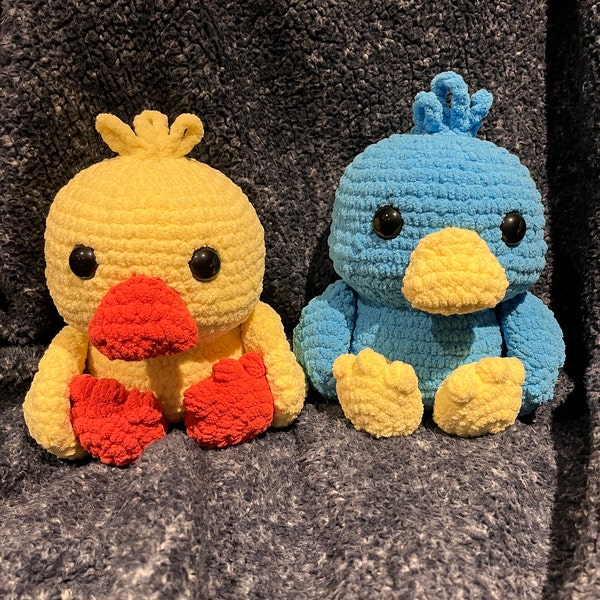 Barnyard Duck Crochet Pdf Pattern With Mallard and Chicken Mods - Etsy