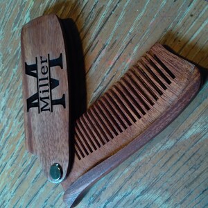 Custom Engraved Beard Comb Personalized Wooden Comb | Etsy