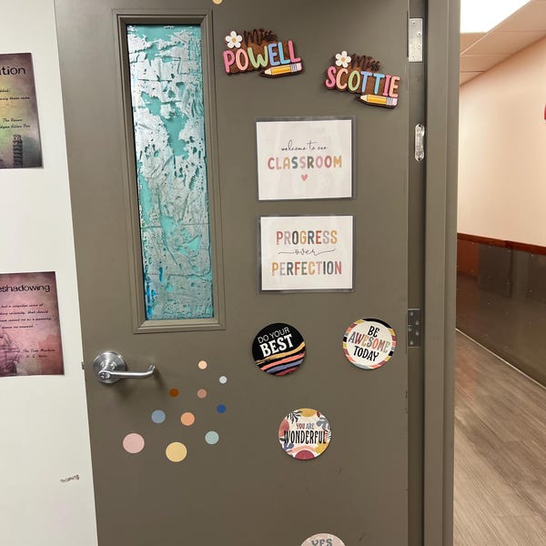 Custom 3D Teacher Door Sign, Personalised Name With Pencil Teacher Sign ...