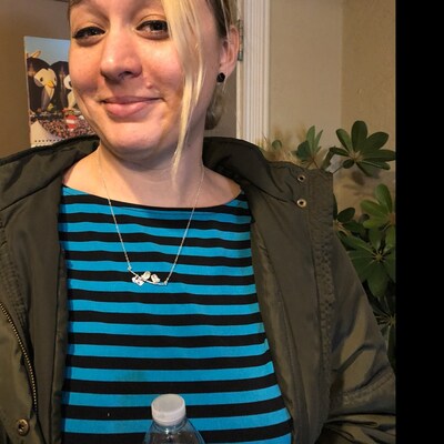 Personalized Mother's Necklace. Silver Bird Family Necklace. Baby Birds ...