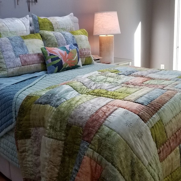 Linen WINTER Quilt, Your Custom Options, Colors Personalization ...