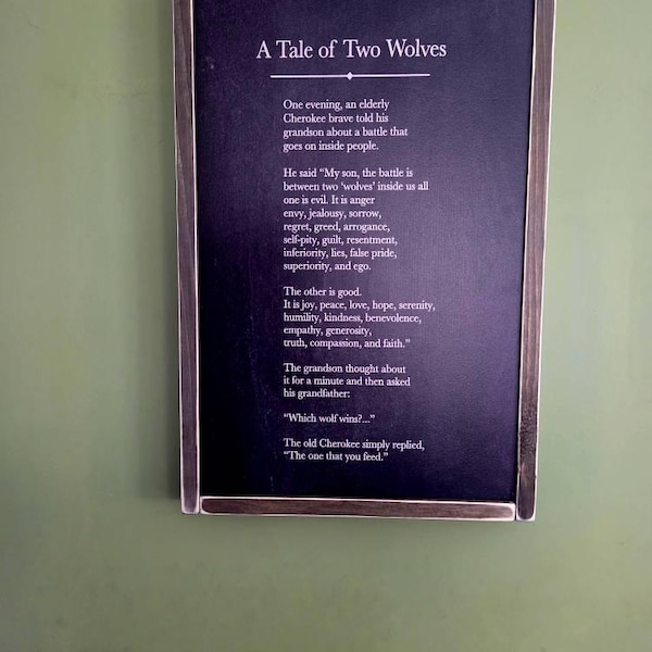 A Tale of Two Wolves Book Page Wall Decor | Book Page Wall Art | A Tale ...