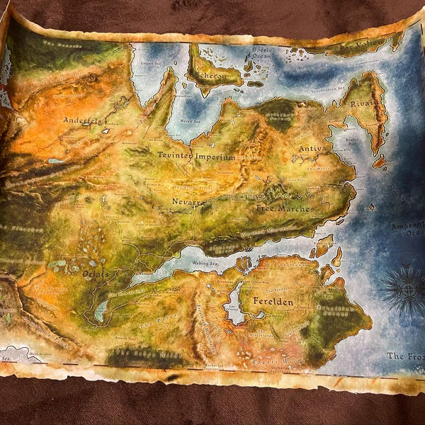 Custom RPG / Game Cloth Map Printing Service - Etsy