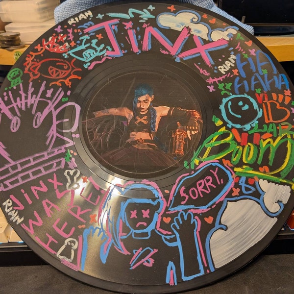 Jinx Simulated Hand-painted Graffiti Records,arcane Prop,personalized ...