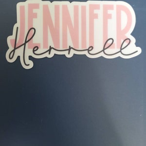 Custom Name Sticker Personalized First and Last Name Sticker ...