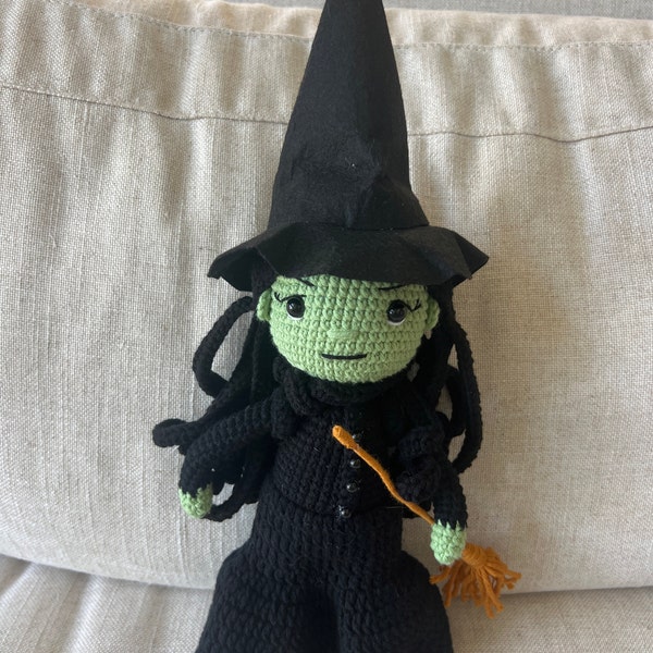 Elphaba From Wicked the Musical Doll, Elphaba Amigurumi, the Wicked ...