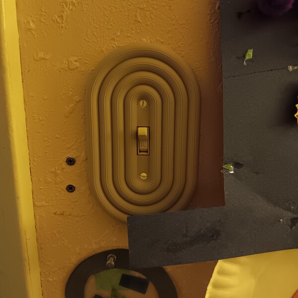 Mid-century Modern Oval Light Switch Cover Plate for Toggle Light ...