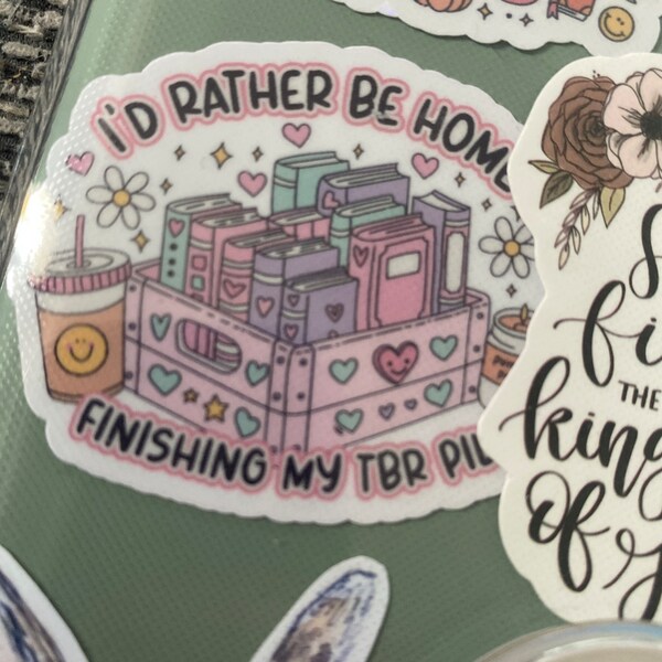 I'd Rather Be Finishing My TBR Pile Sticker, Endless TBR, Bookish ...