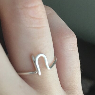Initial Ring Letter C Ring Personalized Wire Initial Ring - Etsy