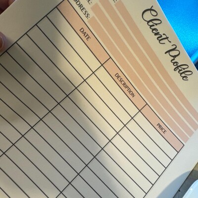 Client Information Printable PDF A4 A5 US Letter 8x10 Client Info Work ...