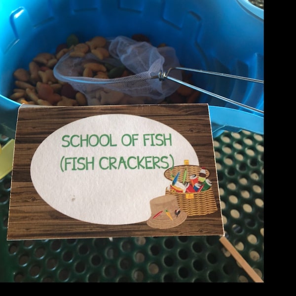 Printable Fishing Food Labels, Editable Fishing Food Tent Tags, Fishing ...