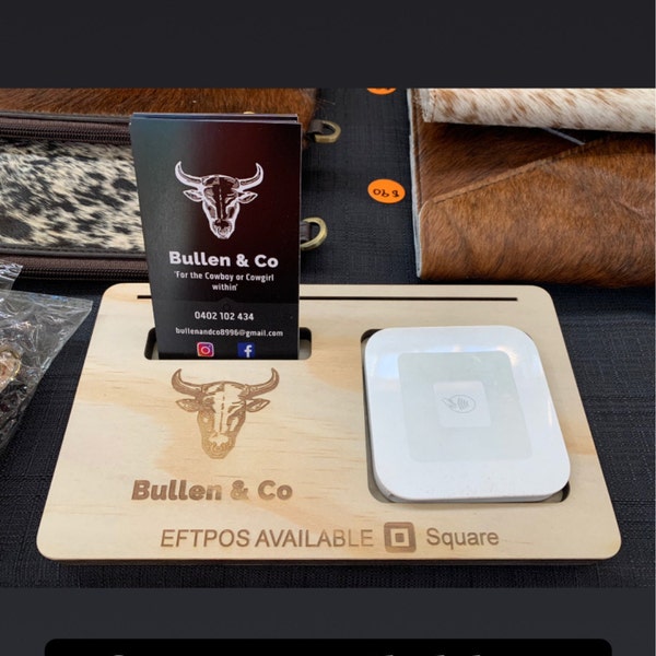 Square Reader Docking Station Holder Business Card Holder Personalised ...