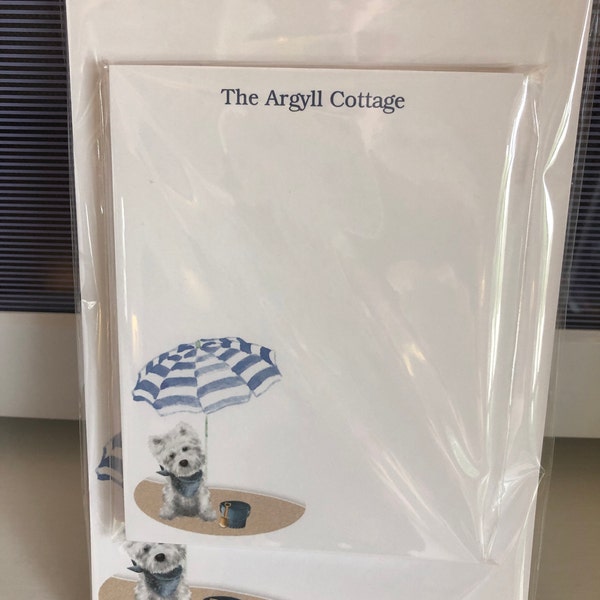 Personalized Westie Dog Notepad, West Highland Terrier Gift, Westie Dog ...