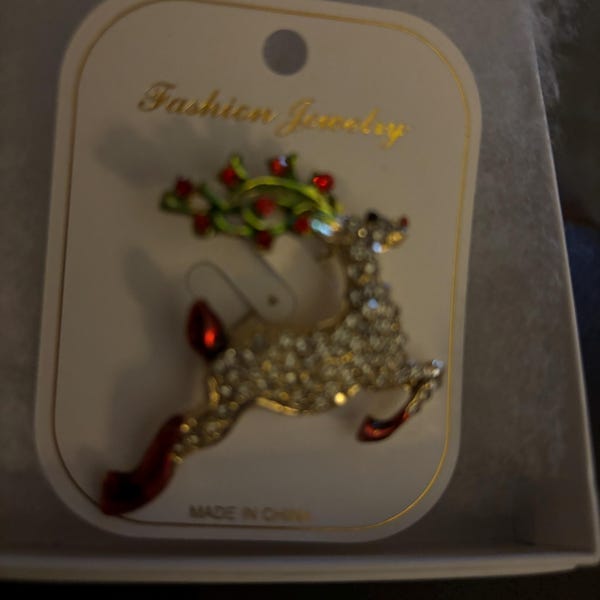 Red Bird Brooch Good Luck Enamel Rhinestone Animal Pin New Year’s ...