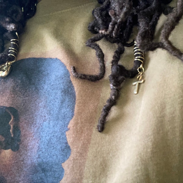 Loc Jewelry Gold Ankh Braid/dread Charms Set of 3 Dreadlock Sisterloc ...