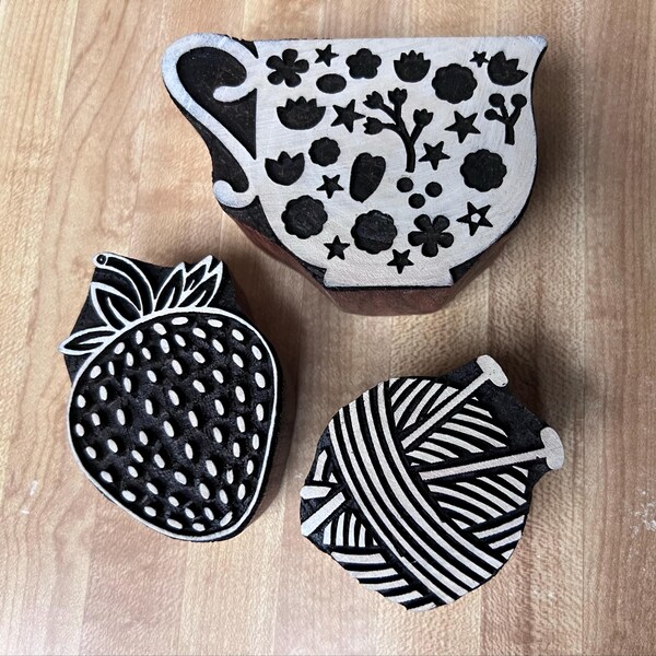 Full Bloom Leaves Tree, Wooden Stamp, Pottery Batik Print Block - Etsy