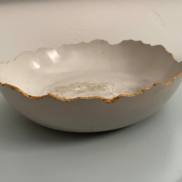 Large Concrete Bowl, Cool Bowl Centerpiece, Bowl for Keys, Key Holder ...