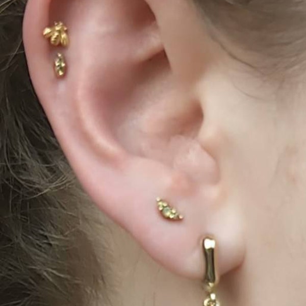 Dainty Animal Flat Back Earring Set • Set of 3 • Cartilage Earrings ...