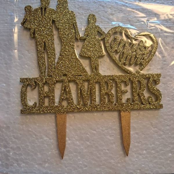 Family Cake Topper With Kids, Wedding Cake Topper, Couple Cake Topper ...