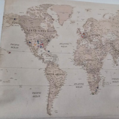 World Map Flag Push Pins, Travel Map Pins, Push Pins for Wood World Map ...