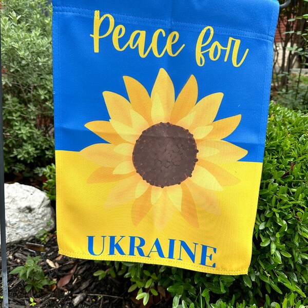 Peace for Ukraine Flag, Peace for Ukraine Garden Lawn Outdoor Yard Sign ...