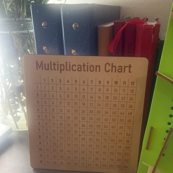 Multiplication Chart, Times Tables, Hands-on-learning, Montessori, STEM ...