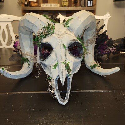 Crow Raven Skull Mask Papercraft Printable DIY PDF Template - Etsy