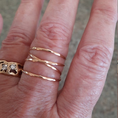 Large Gold Wrap Ring, Gold Wrap Ring, Wraparound Ring, Gold Ring ...