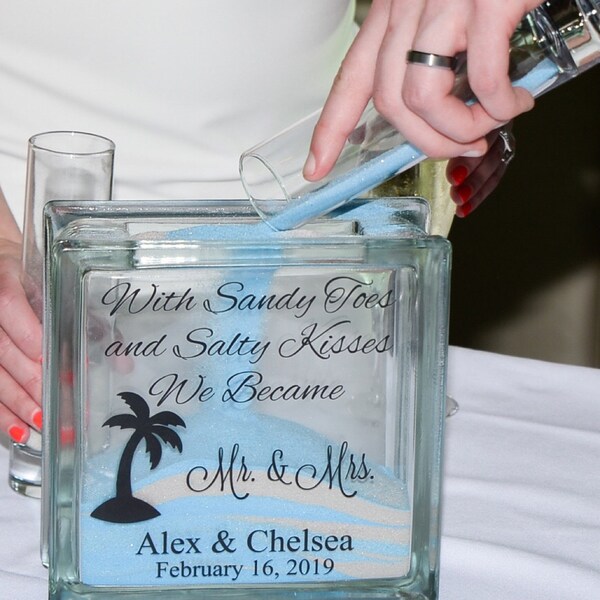 Sandy Toes and Salty Kisses - Unity Sand Ceremony Set - Wedding Sand ...