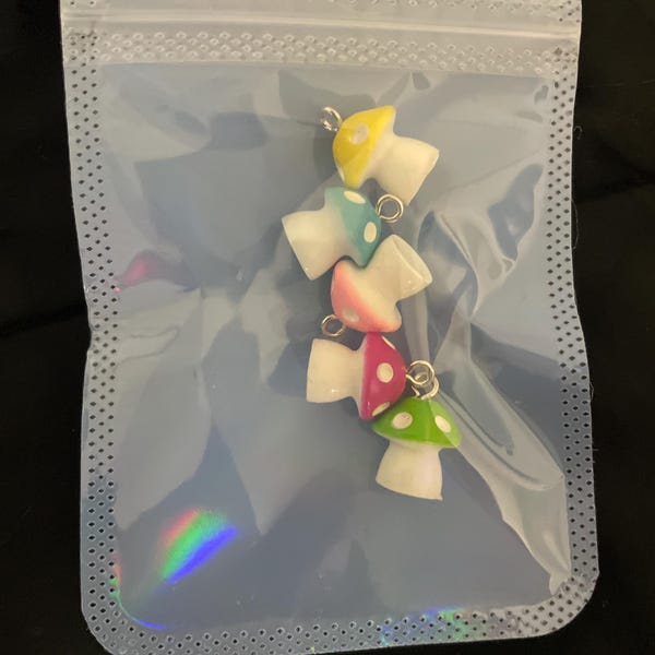 5pcs Assorted Kawaii Bright Pastel Bears - Glossy Resin Flatback ...