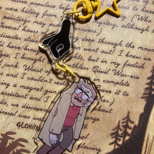 Ford Pines Keychain (gravity Falls) - Etsy