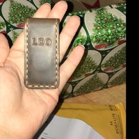 Personalized Leather Money Clip. Custom Money Clip. Engraved Money Clip ...
