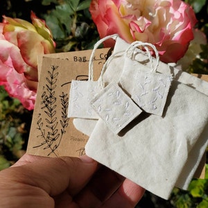 Reusable Tea Bags Unbleached Organic Cotton - Etsy