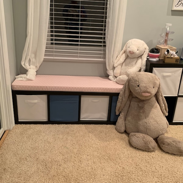 Seat Cushion for IKEA Kallax | Chocolate Brown Waffle Pique Collection ...