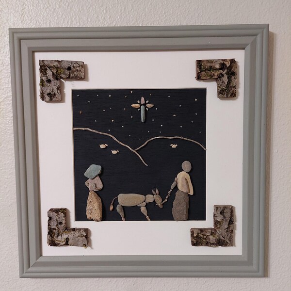 Spinning Wheel Pebble Art - Etsy