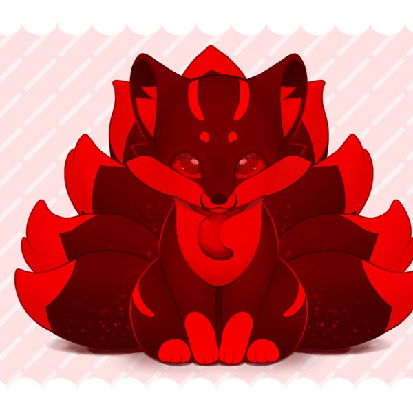 Kitsune Magical Fox Vtuber Pet - Customizable Vtuber - Live2d Avatar - Etsy